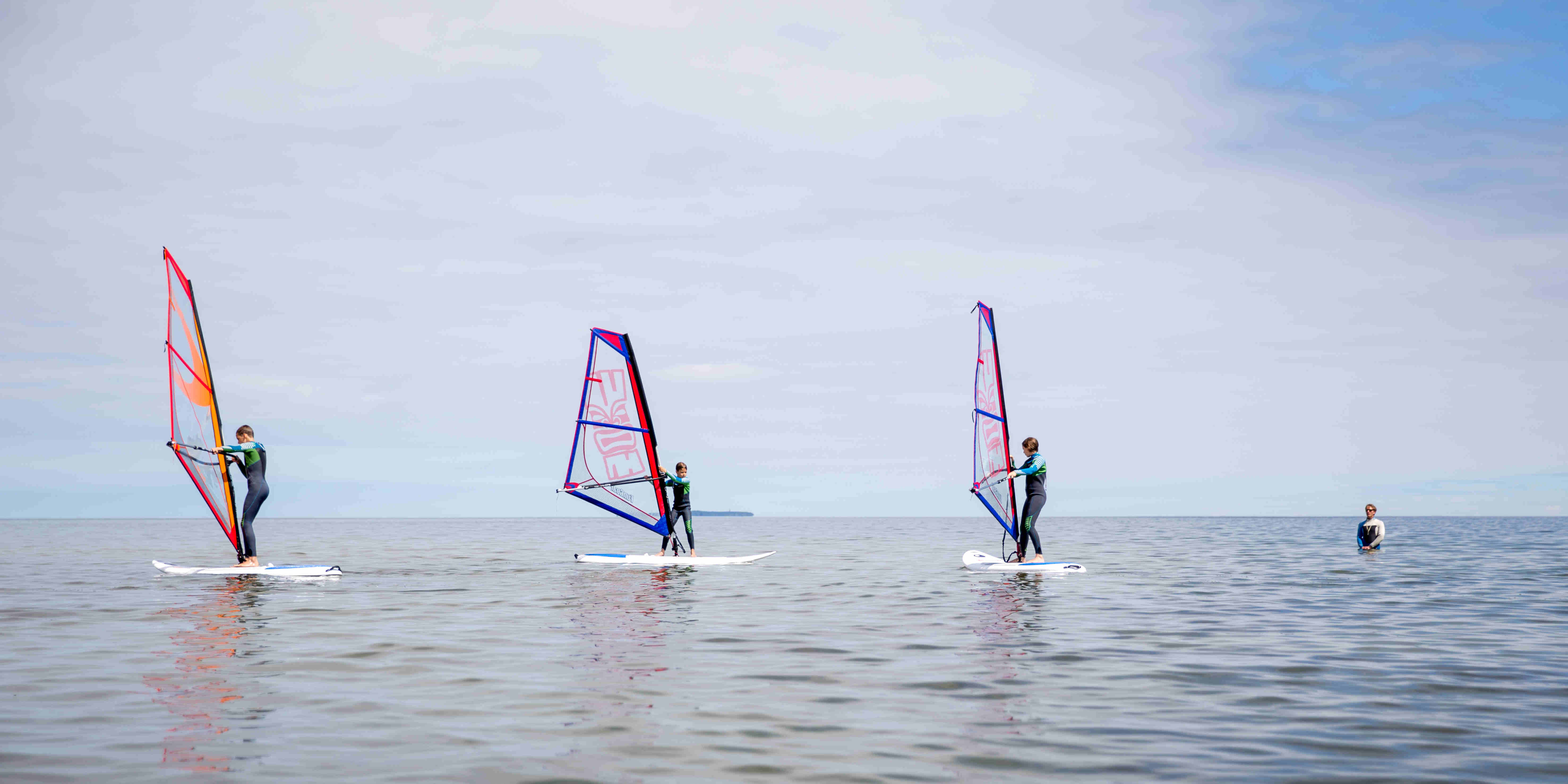 Windsurfen, Usedom, Ostsee, Achterwasser, Surfschule, lerne Windsurfen